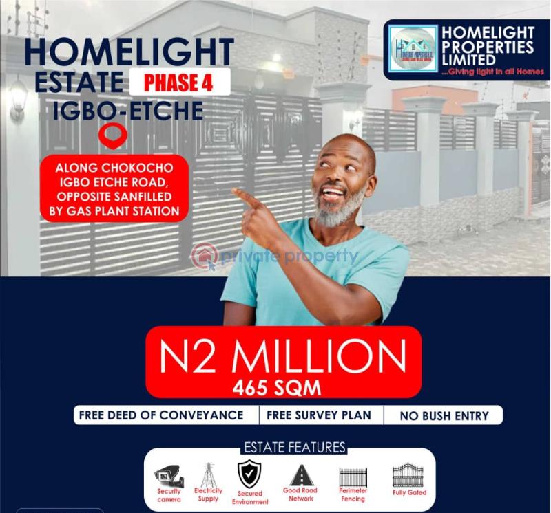 For sale: Land Along Chokocho Igbo Etche Road, Opp. Sanfilled By Gas Plant Station. Etche Rivers ...