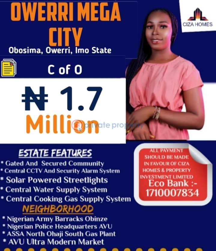 For sale: Mixed use Land Owerri Mega City Estate Strategically Located At Obosima Off Owerri ...